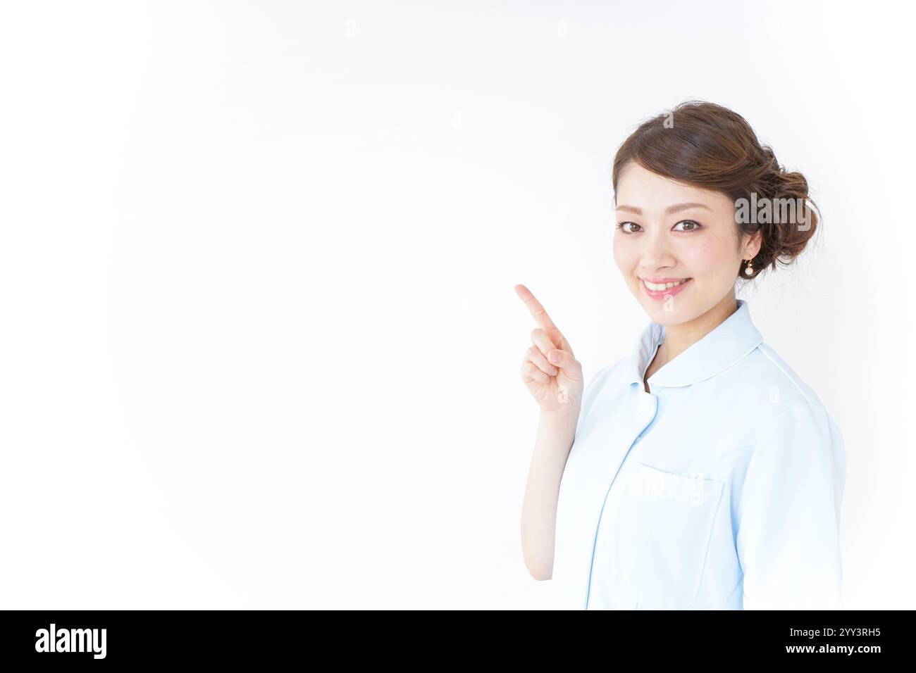 Nurse pointing finger hi-res stock photography and images - Alamy
