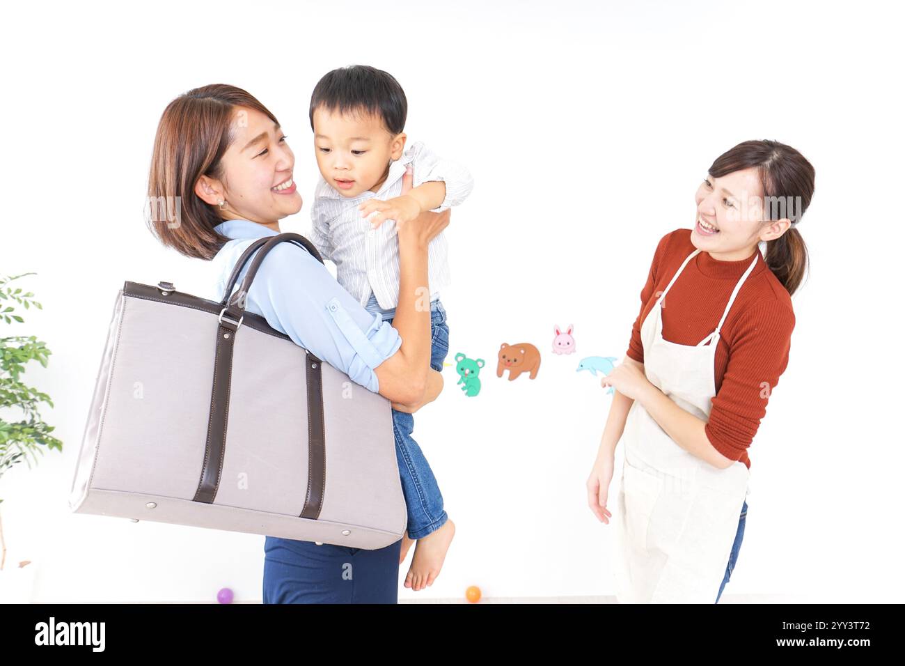 Mother picking up her child from kindergarten Stock Photo - Alamy