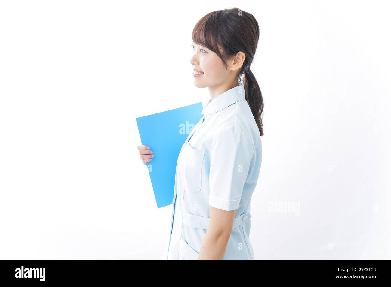 Nurse with medical records Stock Photo - Alamy
