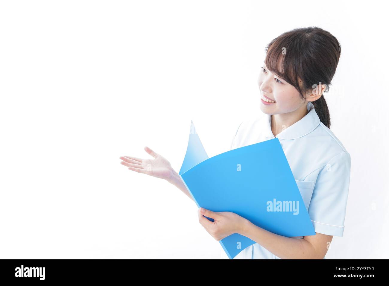 Nurse with medical records Stock Photo - Alamy