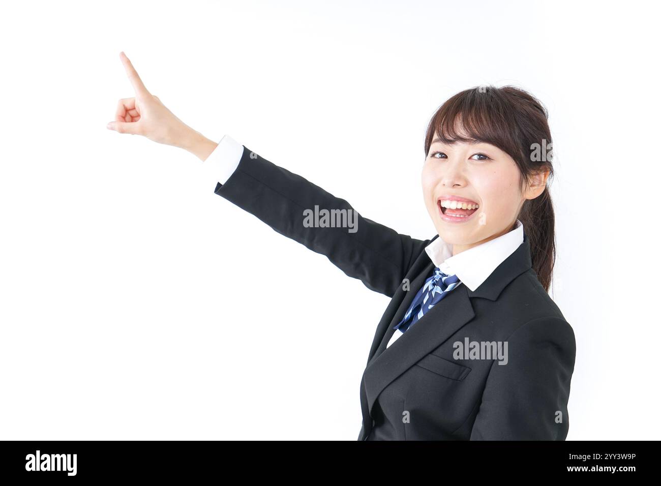 High school girl pointing to the future Stock Photo - Alamy