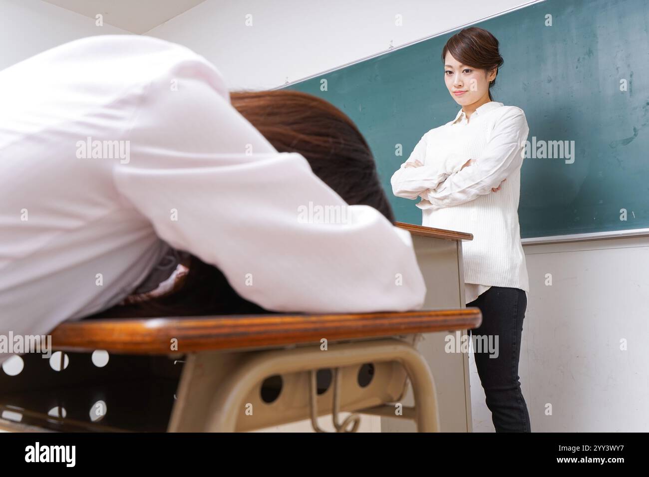 Angry teacher scold girl student hi-res stock photography and images ...