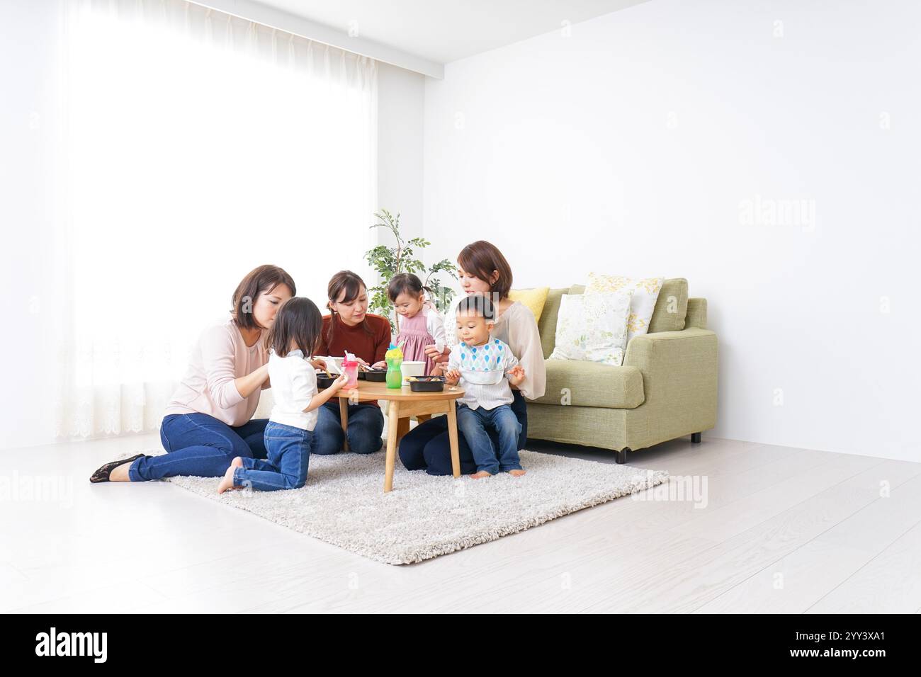 Mother and children Stock Photo - Alamy