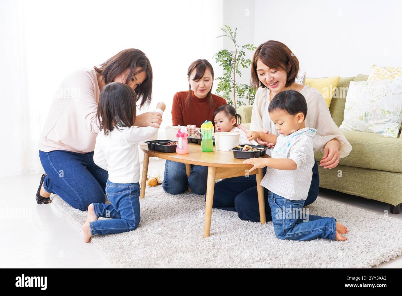 Mother and children Stock Photo - Alamy