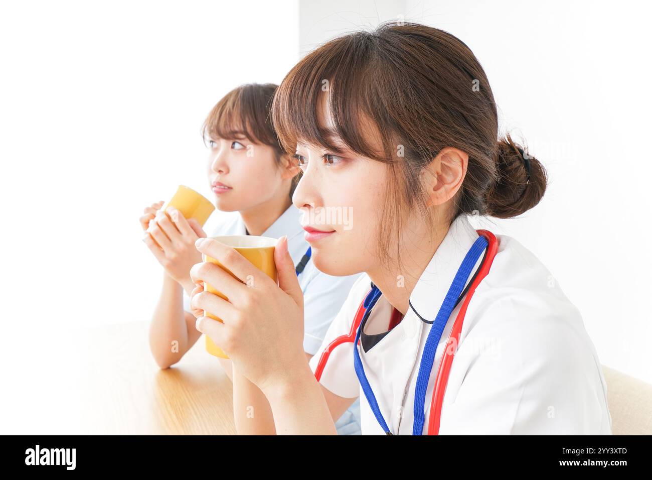 Nurse taking a break Stock Photo - Alamy
