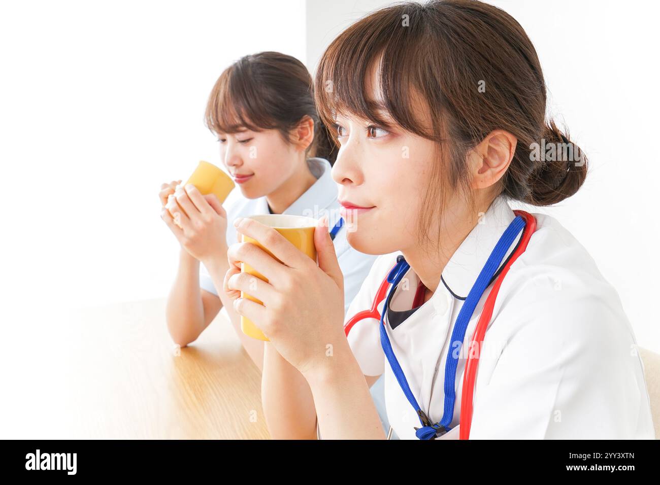 Nurse taking a break Stock Photo - Alamy