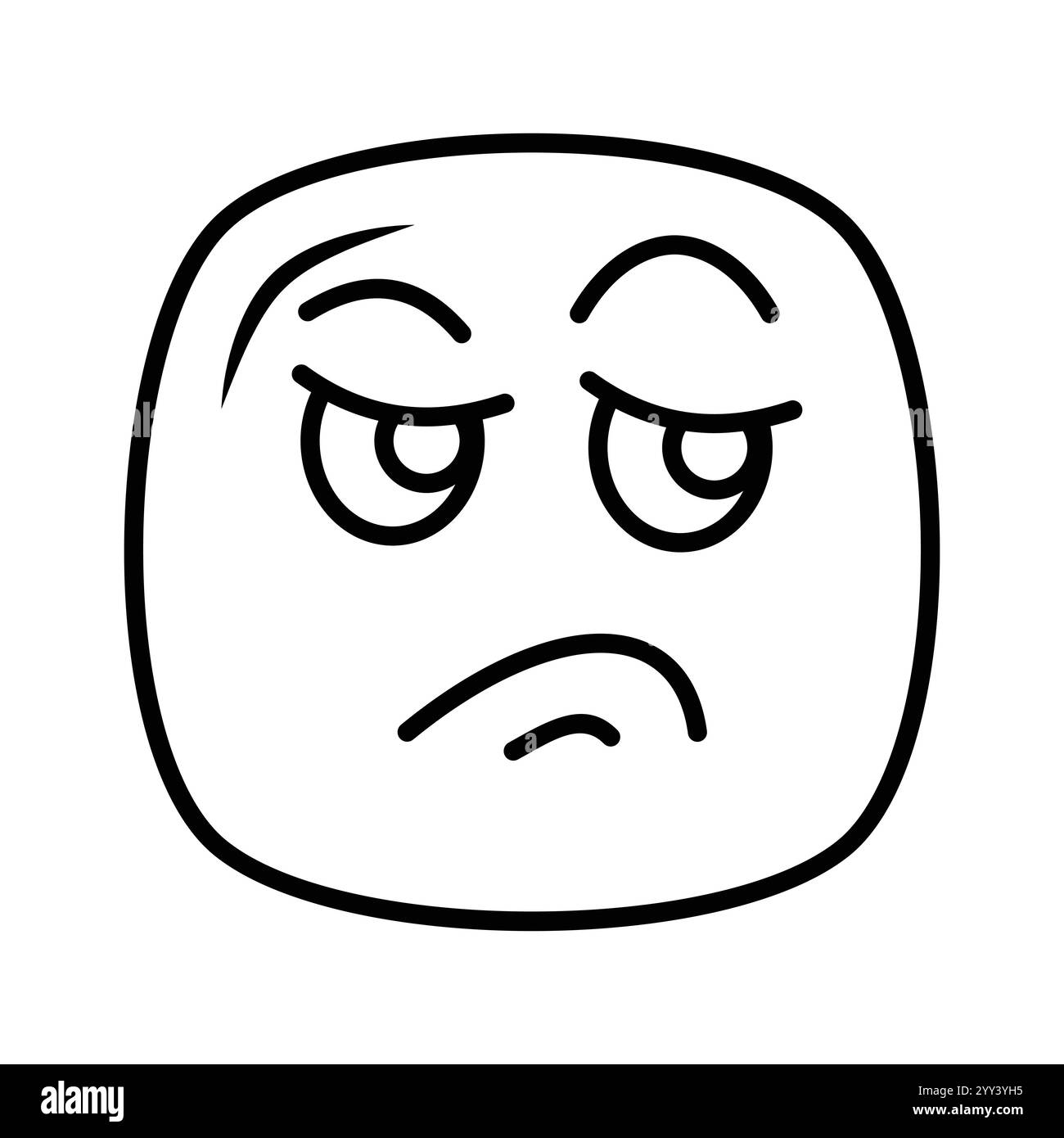 Pixel perfect icon of jealous emoji, isolated on white background Stock ...