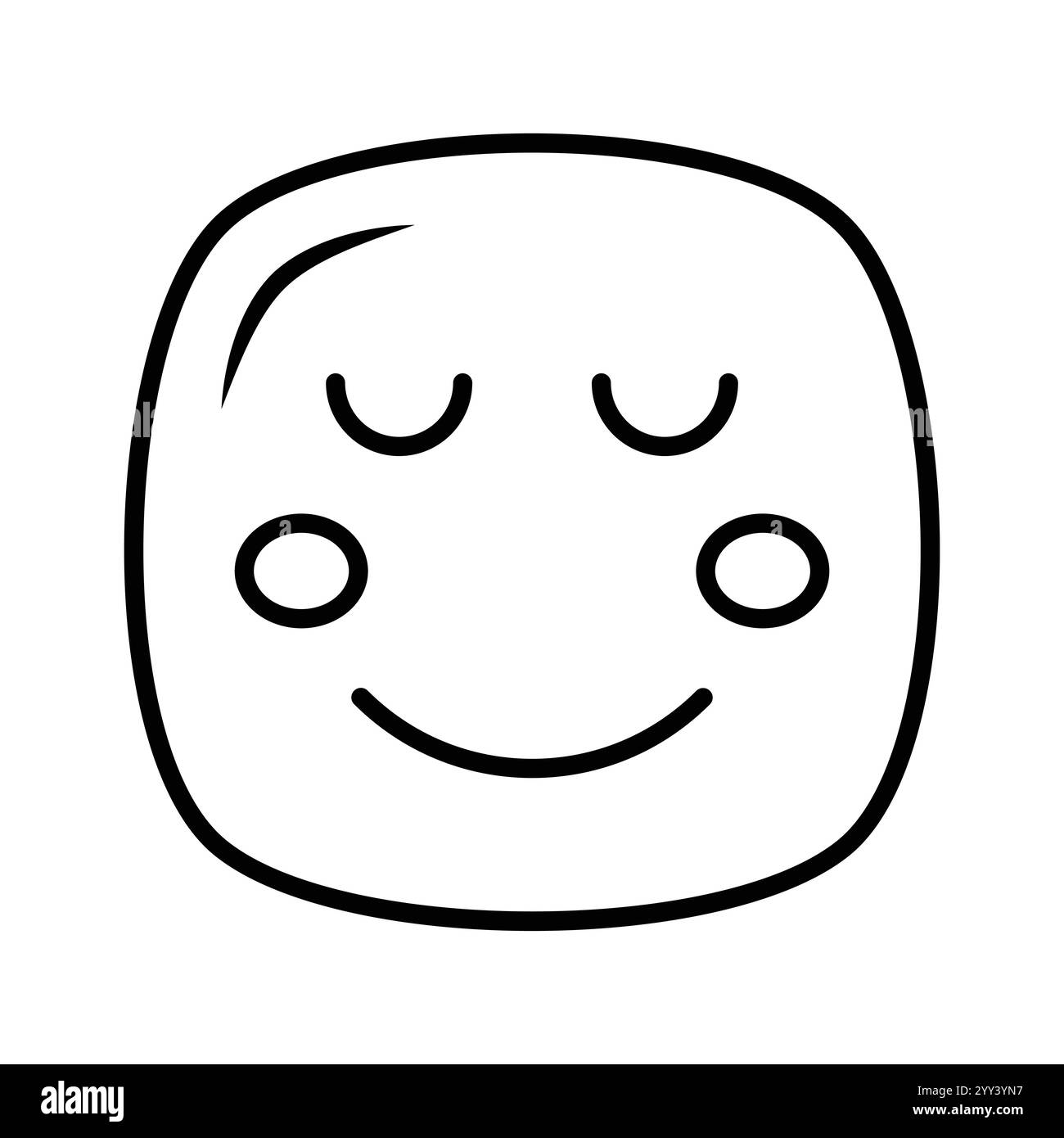 Joyful expressions vector vectors Black and White Stock Photos & Images ...