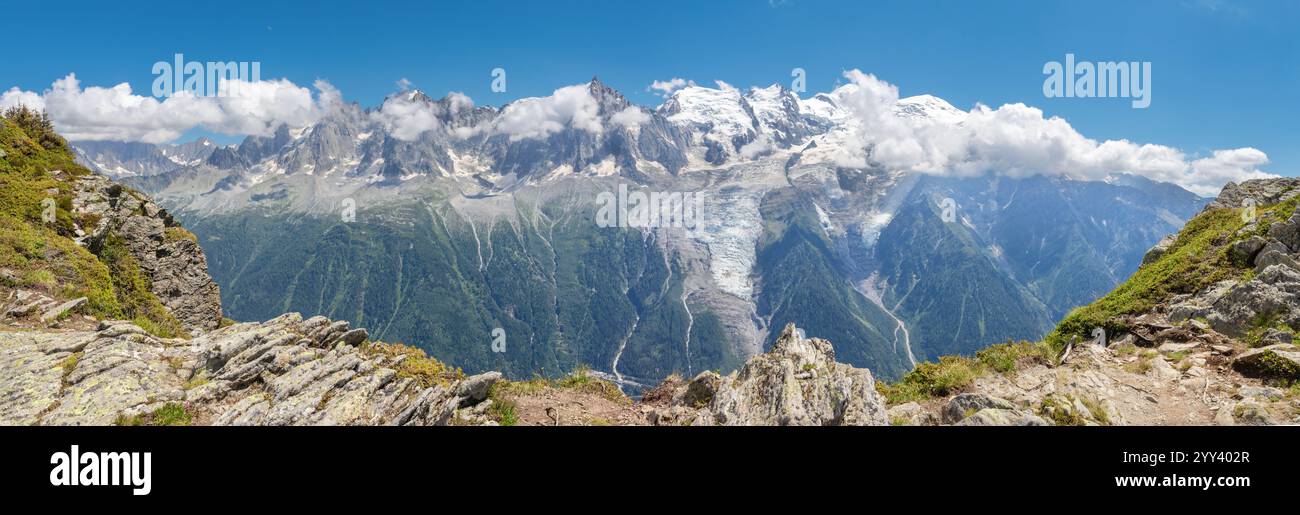 The Mont Blanc massif - Chamonix Stock Photo - Alamy