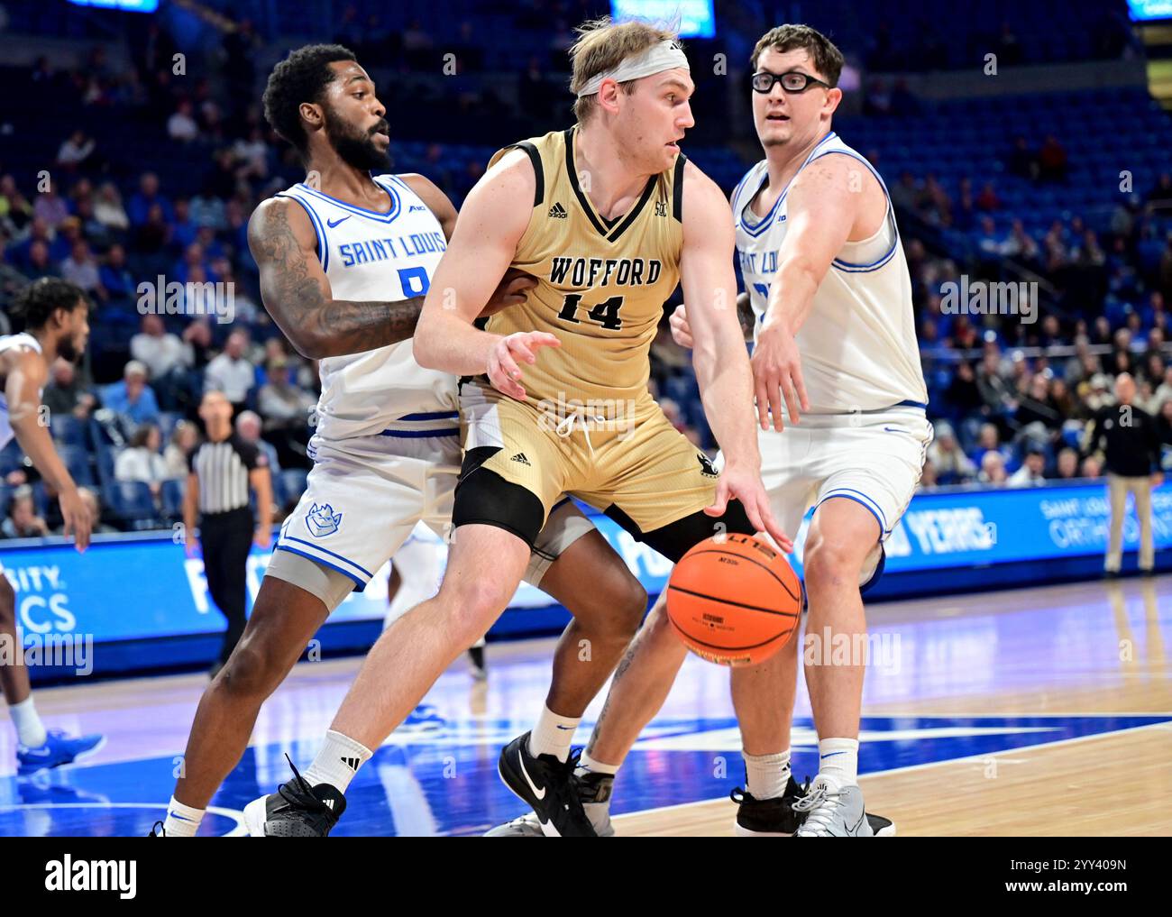 ST. LOUIS, MO - DECEMBER 18: Saint Louis center Robbie Avila (21 ...