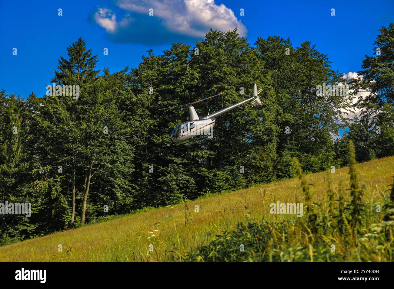 Rescue operation conducted by the mountain rescue service high in the ...