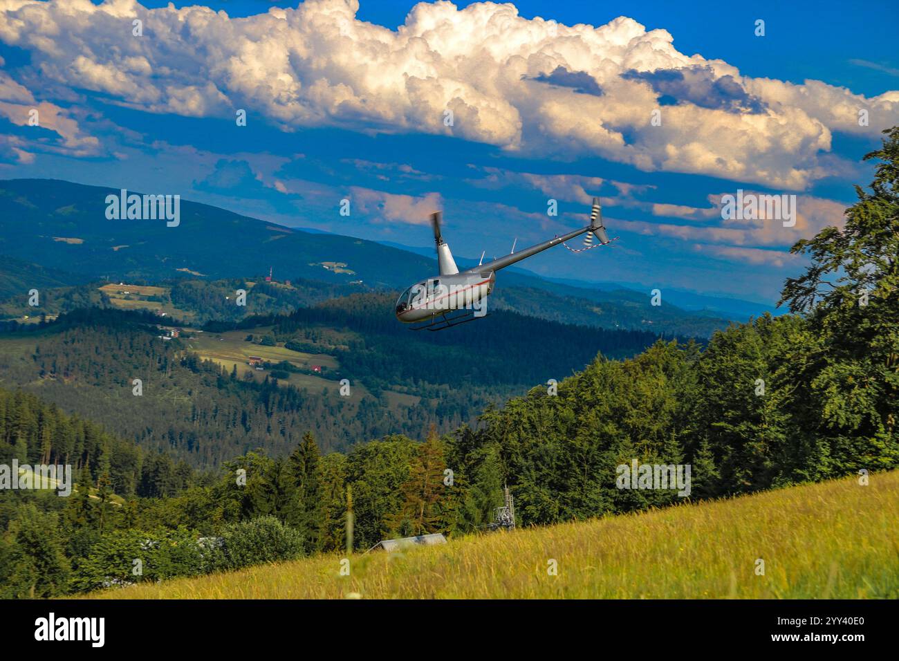 Rescue operation conducted by the mountain rescue service high in the ...