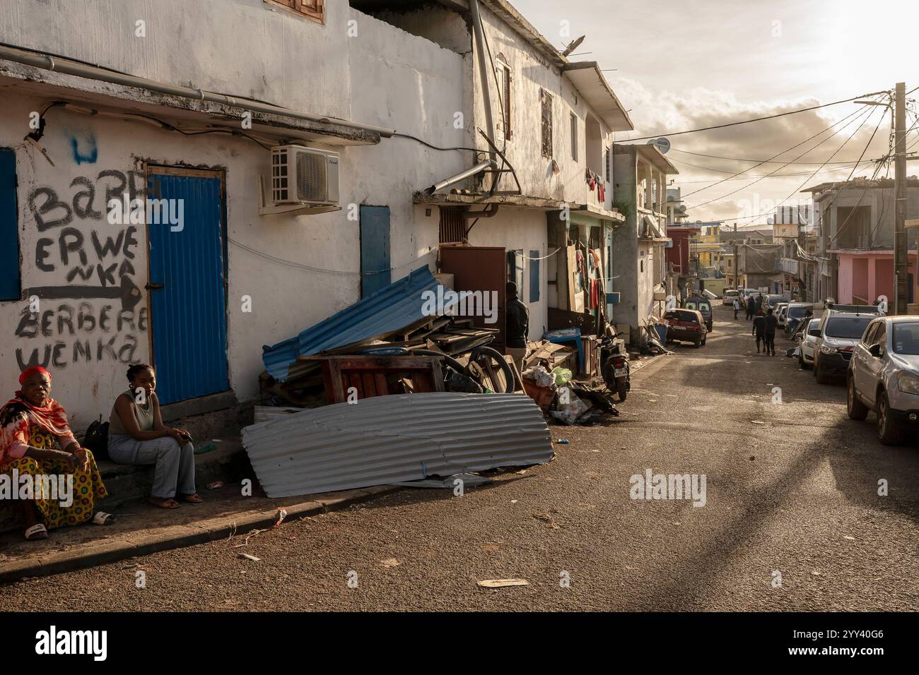 Cleared debris after Cyclone Chido are seen in the Kaweni slum on the ...