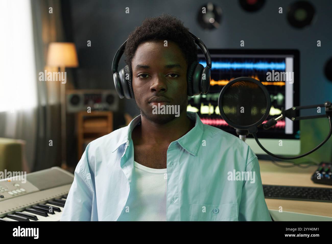 Producer Working In Recording Studio Stock Photo - Alamy