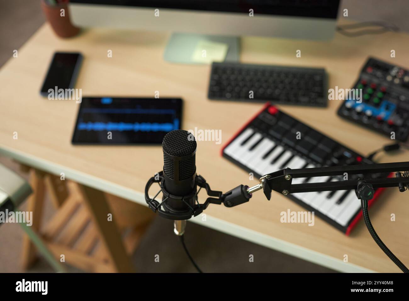 Workplace Of Composer In Recording Studio Stock Photo - Alamy