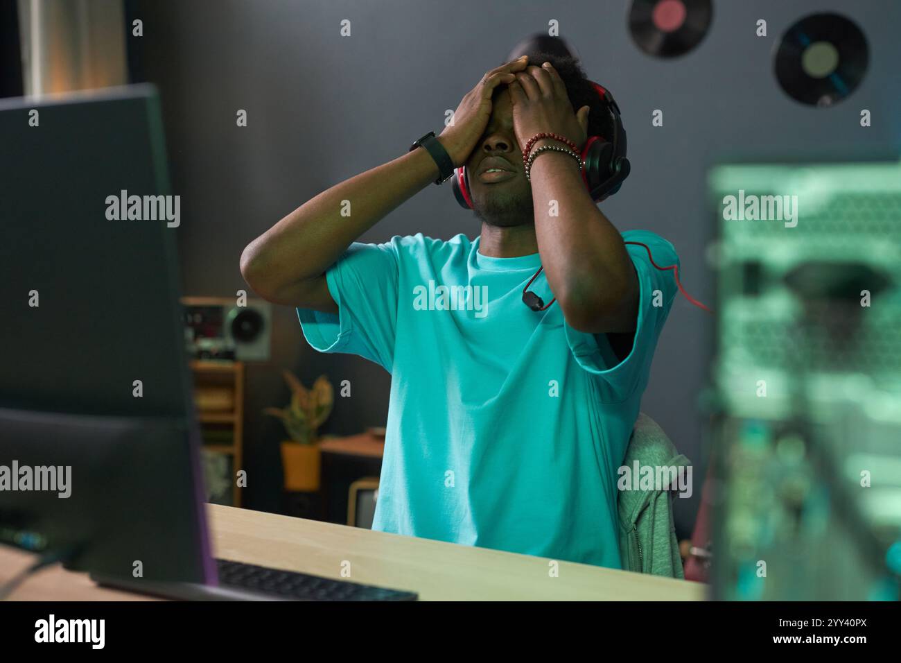 Upset Gamer Losing Video Game Stock Photo - Alamy