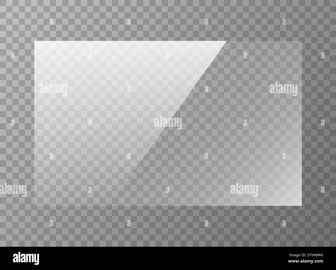 Glass plate icon in flat style. Realistic window vector illustration on ...