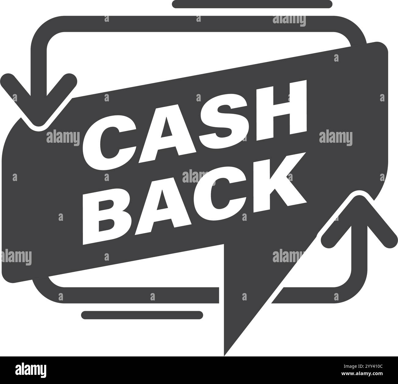 Cashback icon in flat style. Money back label vector illustration on ...