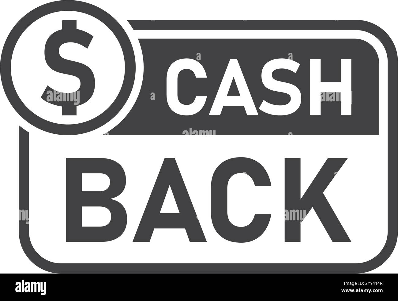 Cashback icon in flat style. Money back label vector illustration on ...