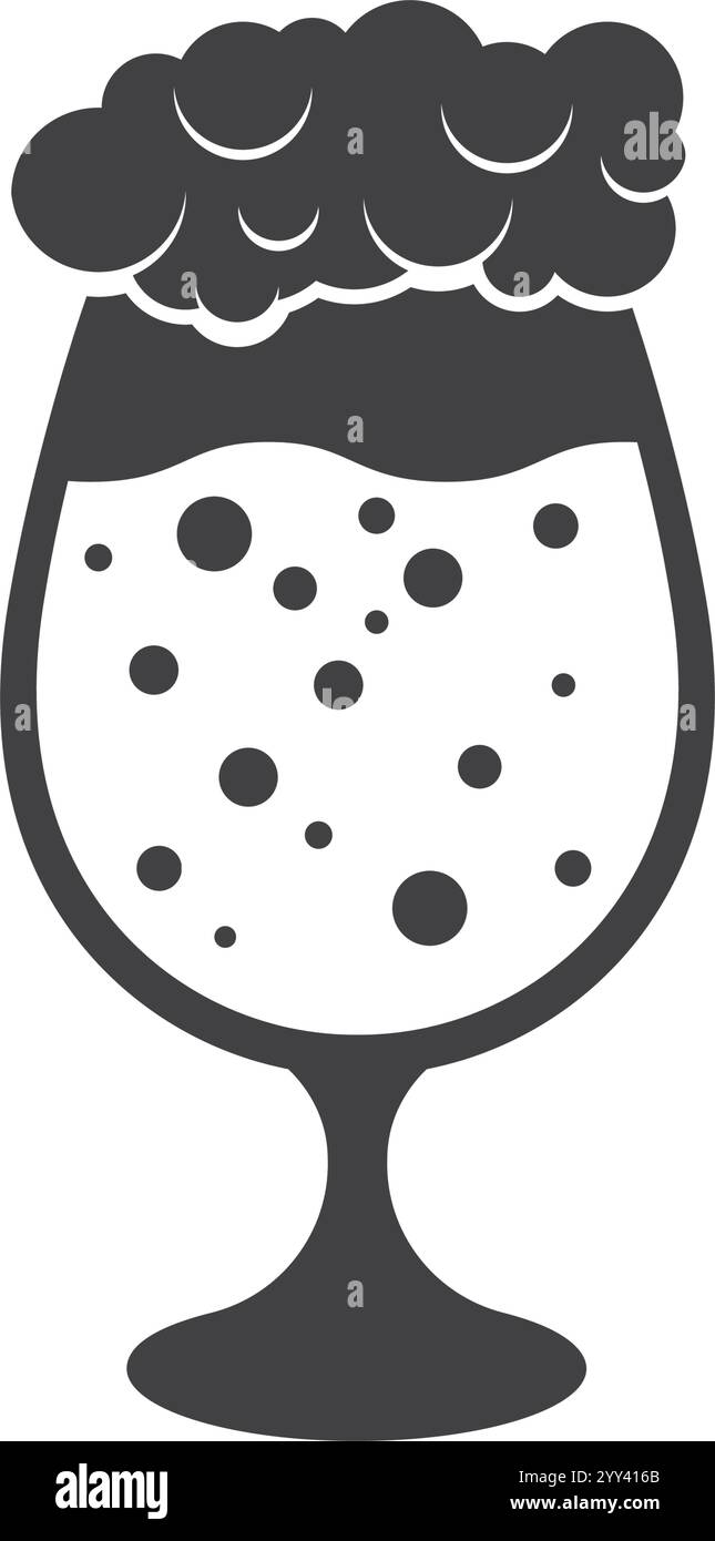 Cold beer icon in flat style. Alcohol drink vector illustration on ...