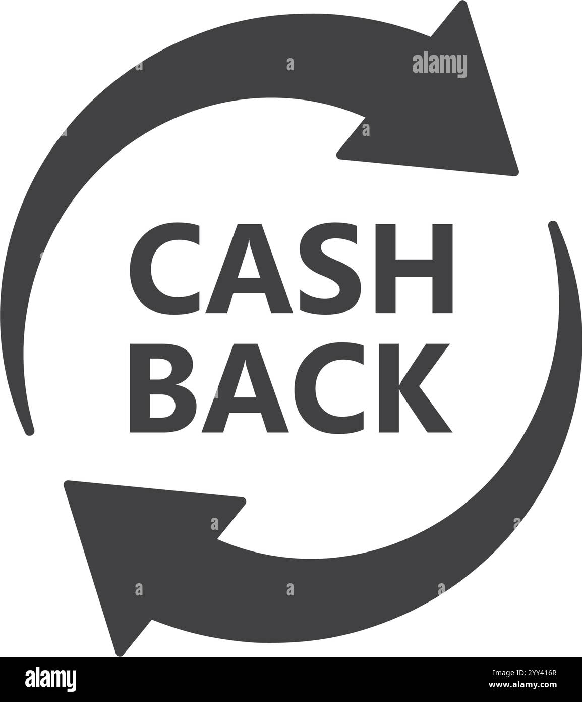 Cashback icon in flat style. Money back label vector illustration on ...