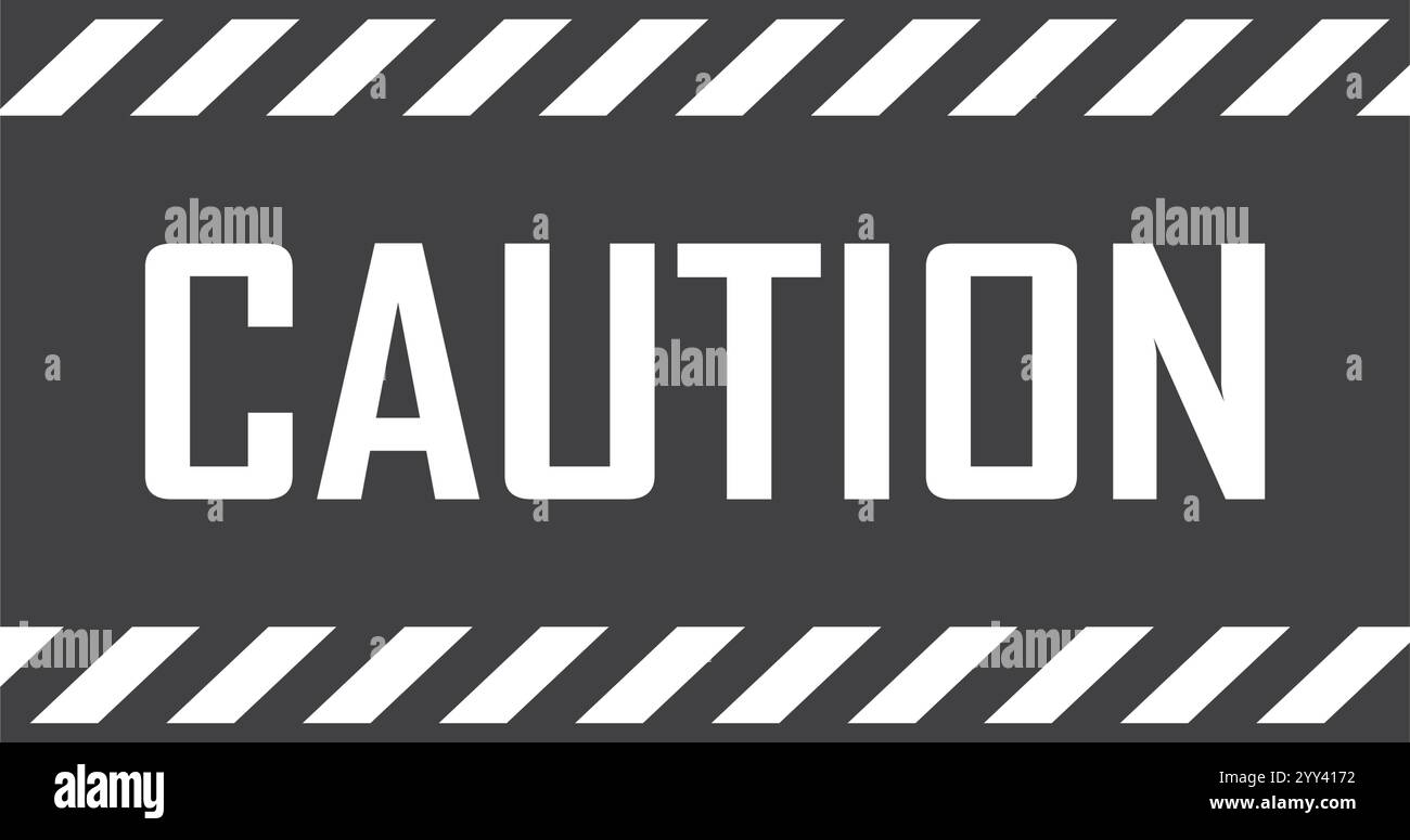Caution, warning icon in flat style. Stop vector illustration on ...