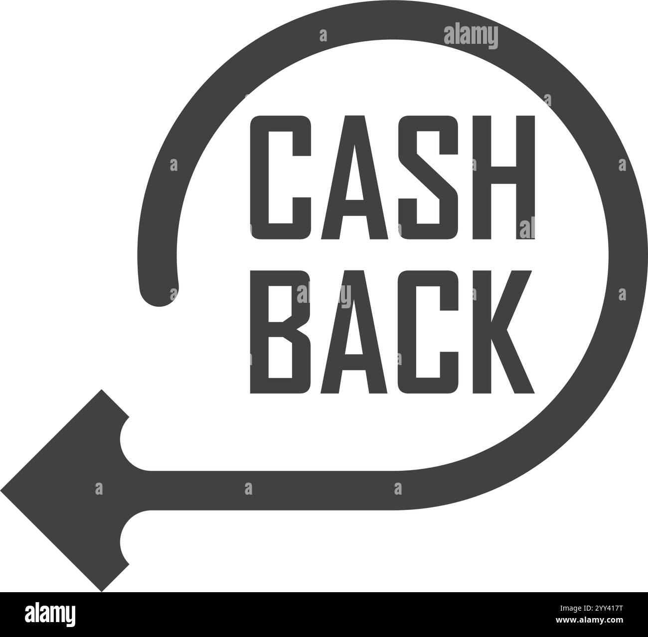 Cashback icon in flat style. Money back label vector illustration on ...