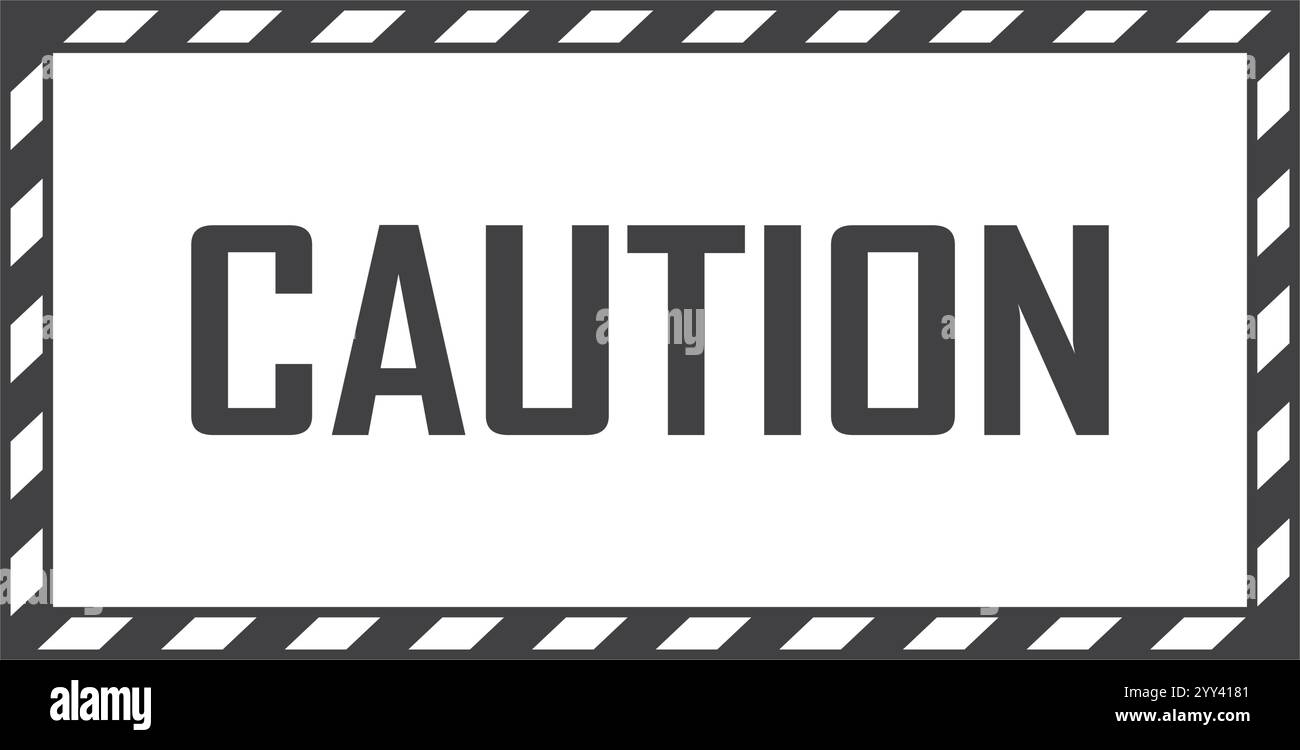Caution, warning icon in flat style. Stop vector illustration on ...