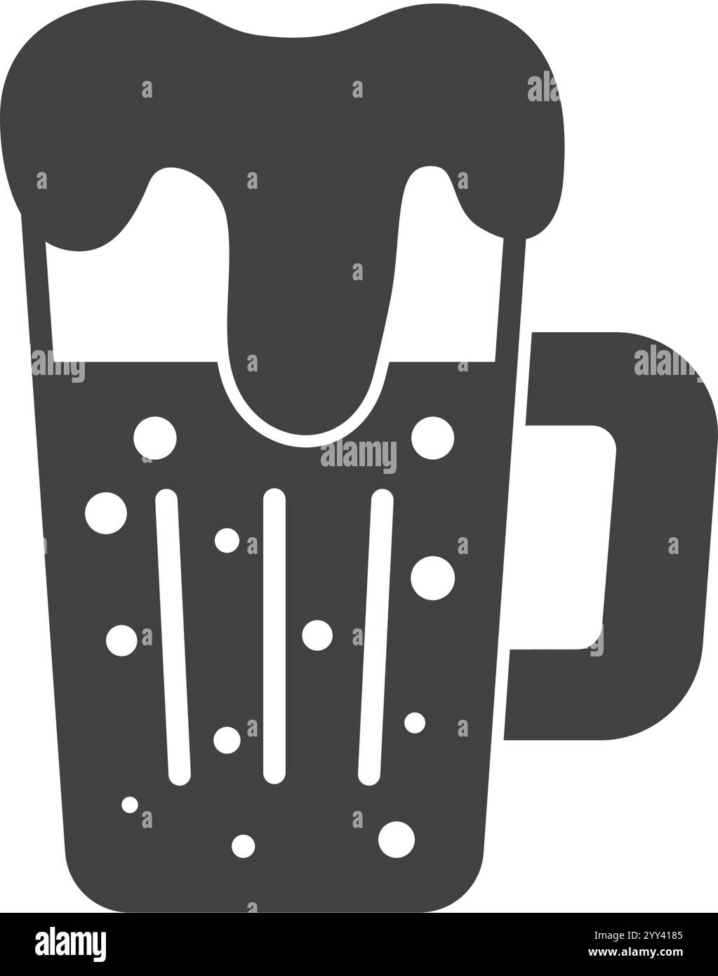 Cold beer icon in flat style. Alcohol drink vector illustration on ...