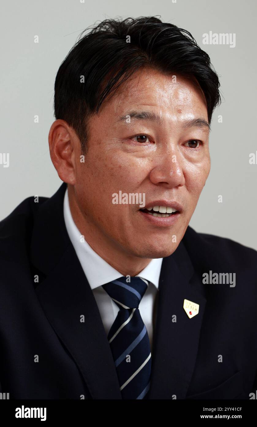 Japanese national baseball team Samurai Japan's manager Hirokazu Ibata ...