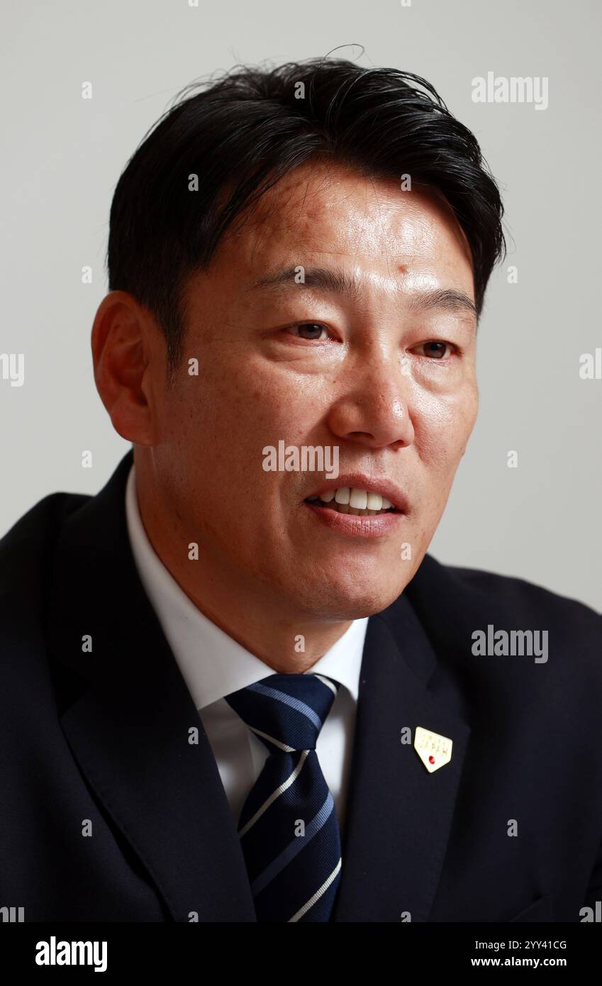 Japanese national baseball team Samurai Japan's manager Hirokazu Ibata ...