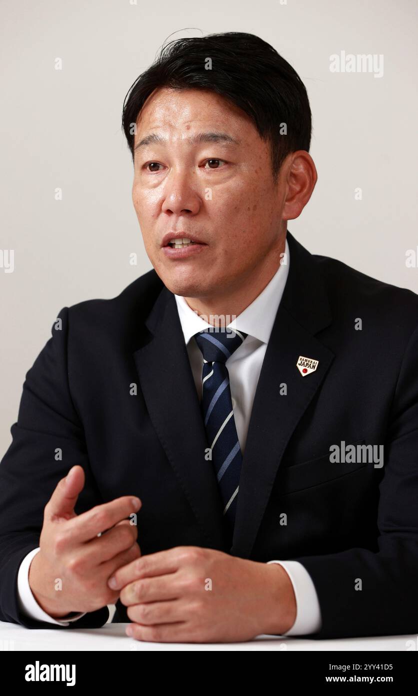 Japanese national baseball team Samurai Japan's manager Hirokazu Ibata ...