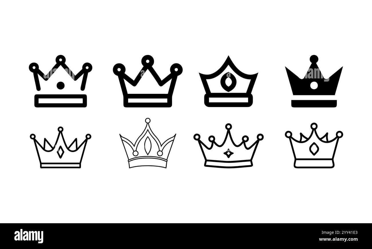 King crown vector art hi-res stock photography and images - Alamy