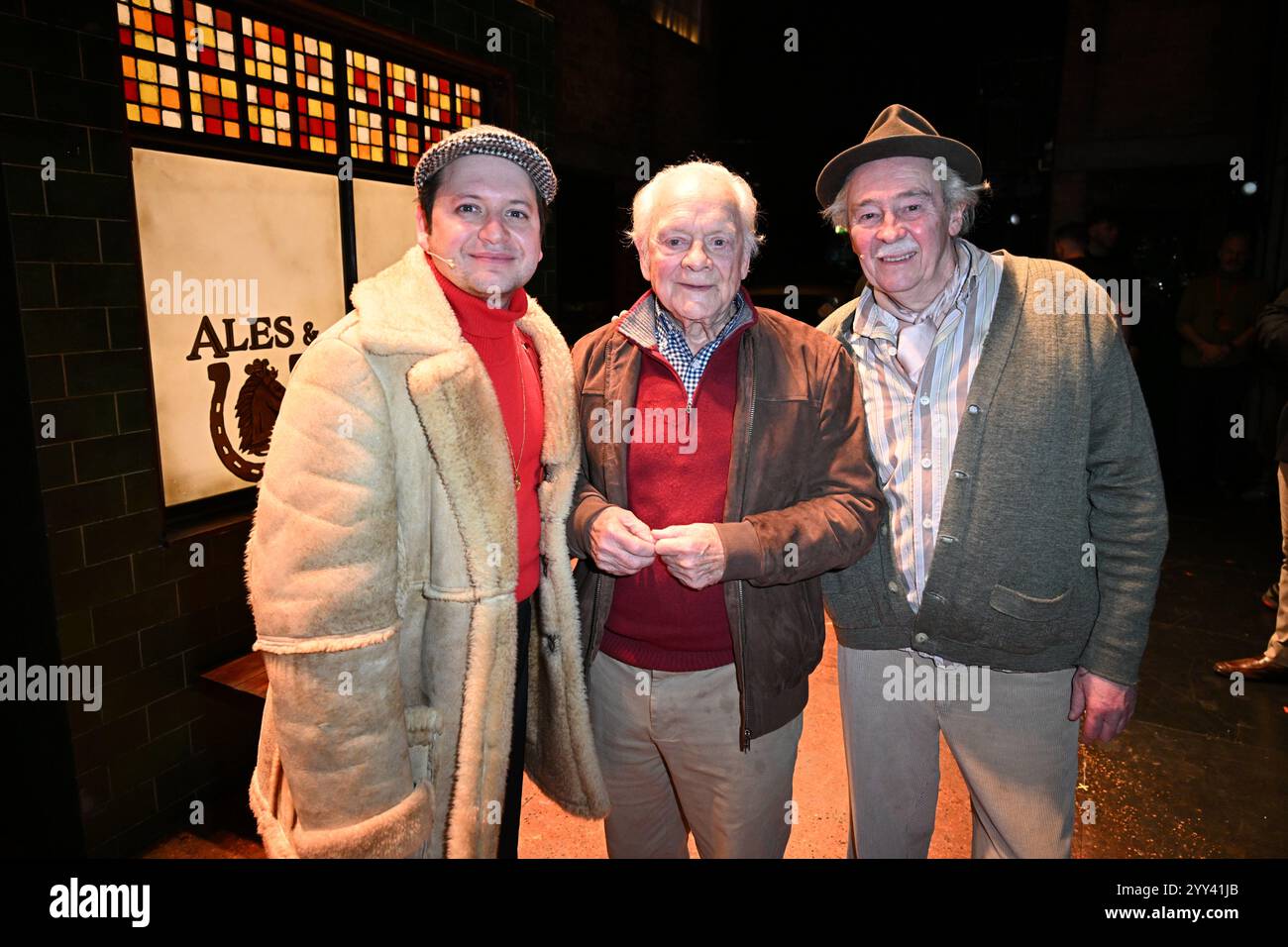 Actor Sir David Jason (centre) who played Derek 'Del Boy' Trotter in the hit BBC comedy, Only ...