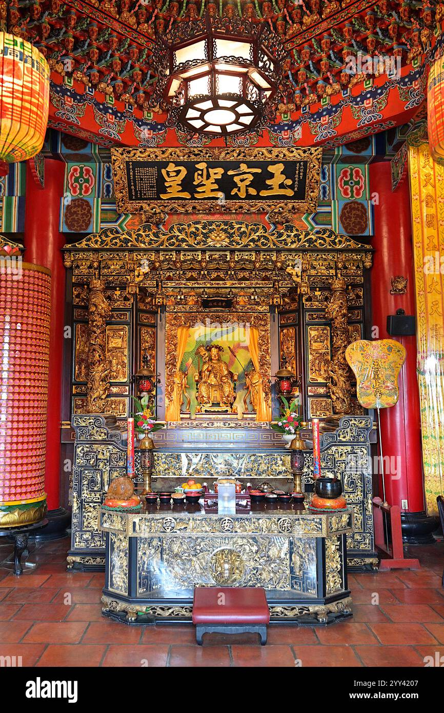 Ornate Fujian Chinese Taoist shrine dedicated to the Queen Mother of ...