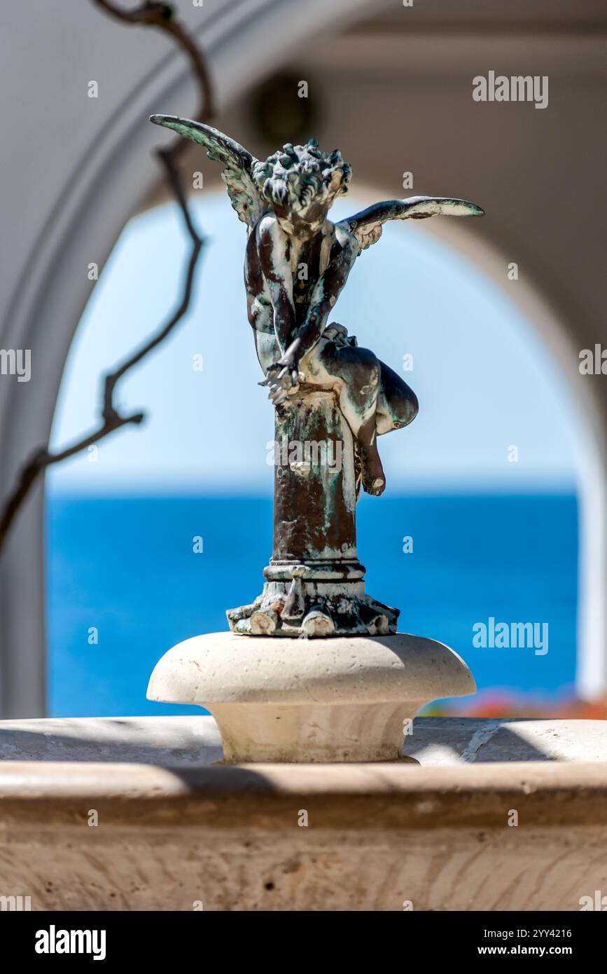 Closeup to angel sculpture at Kallithea Springs, Rhodes, Greece Stock ...