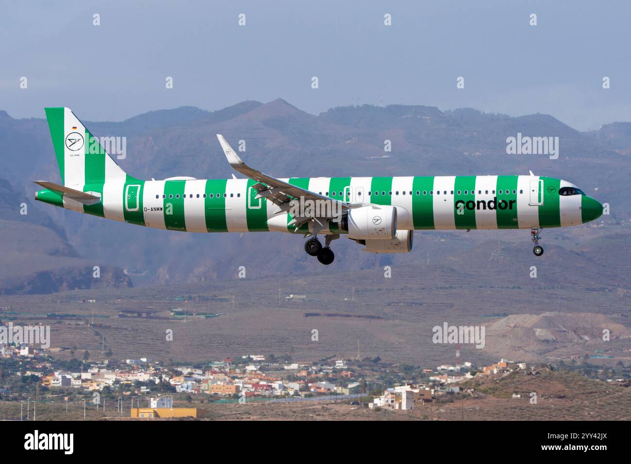 Airbus A321 neo airliner of the German airline Condor with special ...