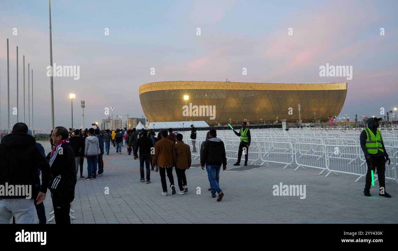 December 18, 2024: Doha, Qatar. 18 December 2024. Football fans outside ...