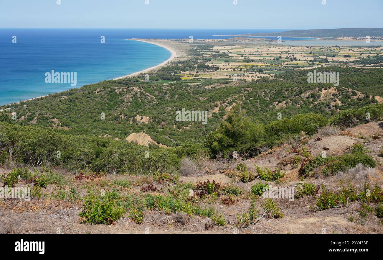 Anzac Bay and Gallipoli view from Conkbayiri Hill, Canakkale City ...