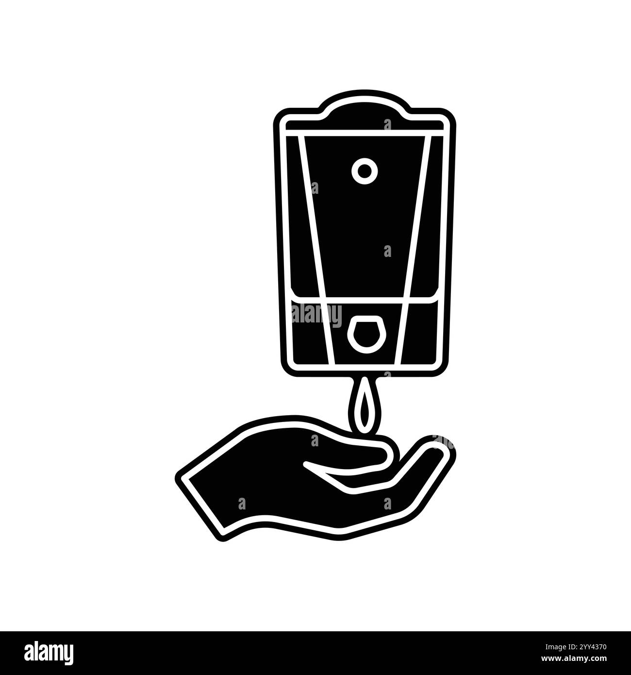 Washing hand with dispenser soap icon, cleaning icon vector ...