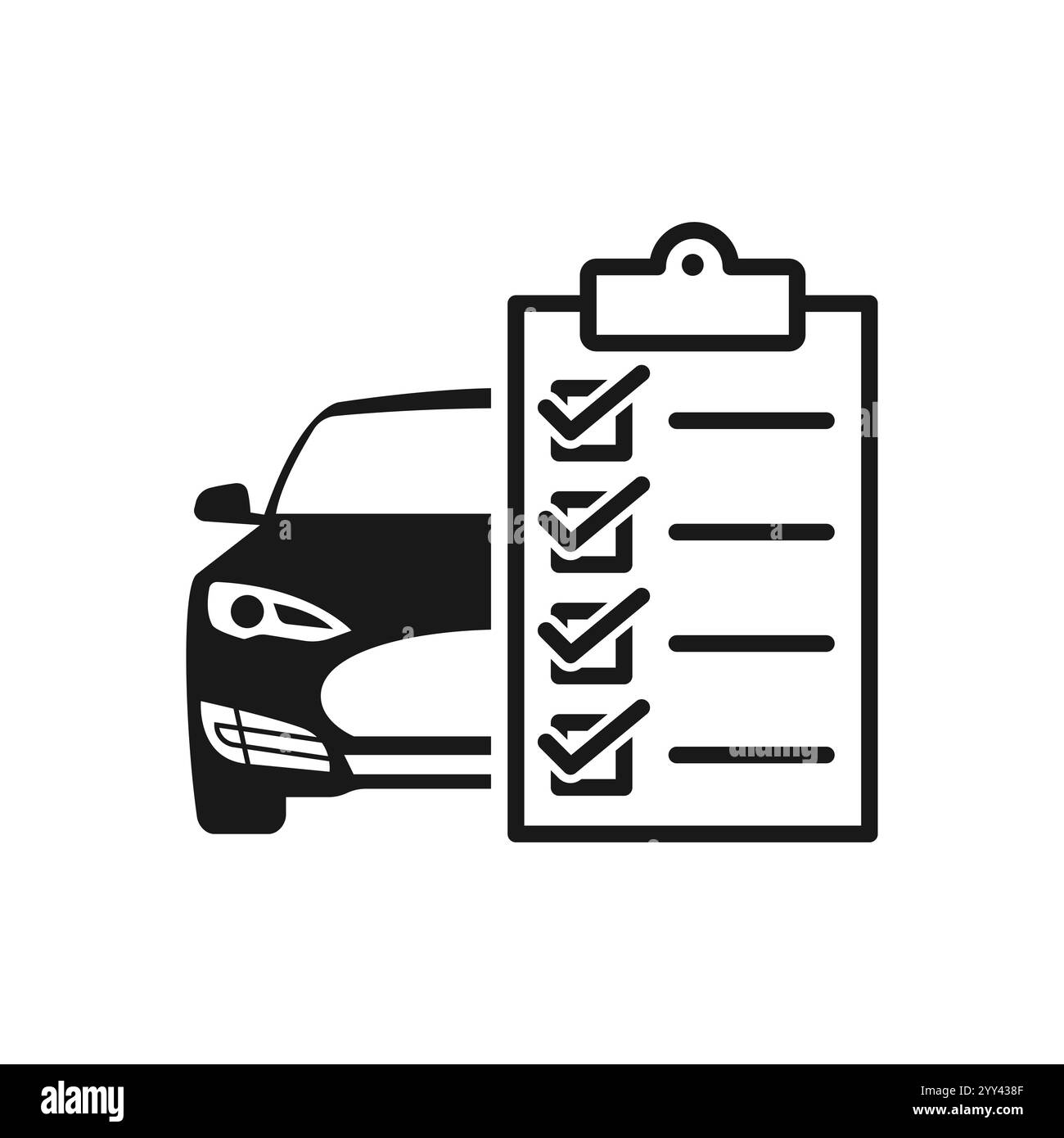 Auto mechanic car checklist Stock Vector Images - Alamy