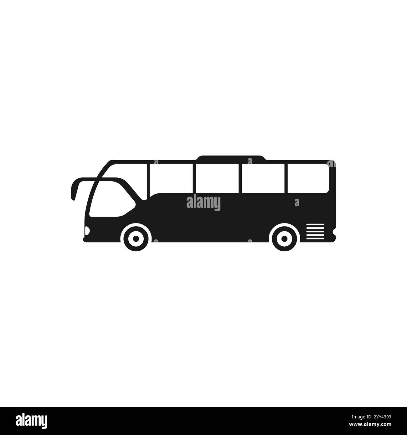 Black silhouette bus hi-res stock photography and images - Alamy