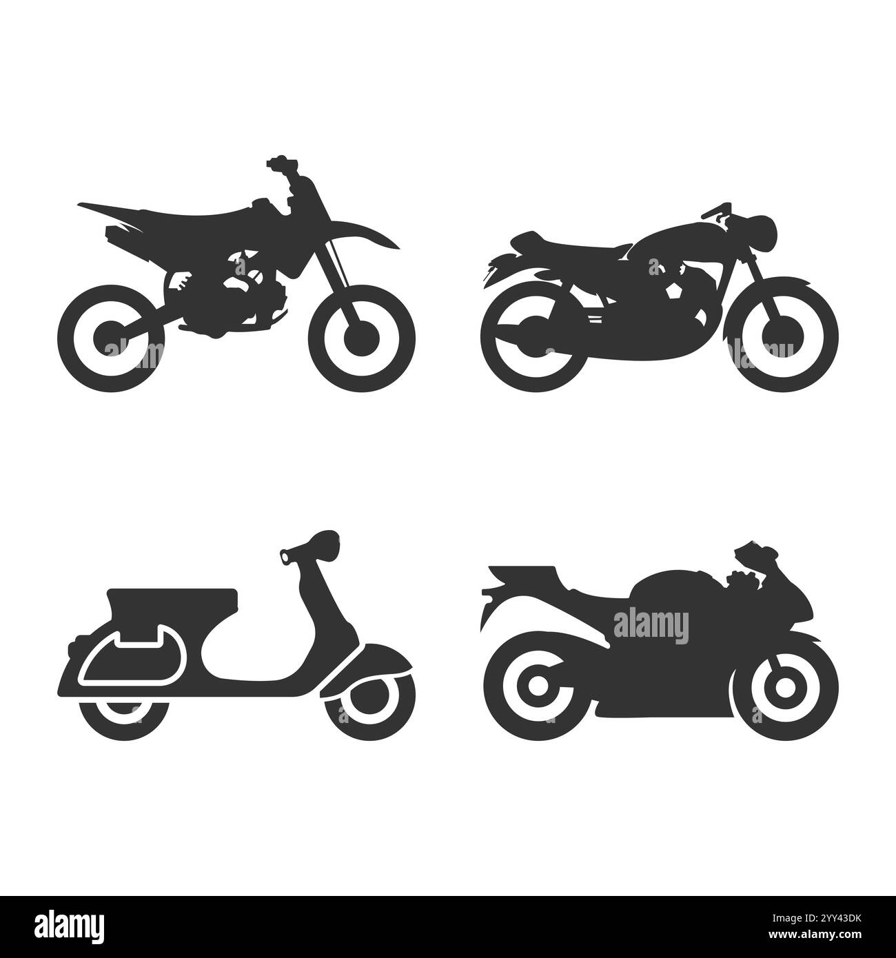 Motorbike rider silhouette road motorcycle Stock Vector Images - Alamy