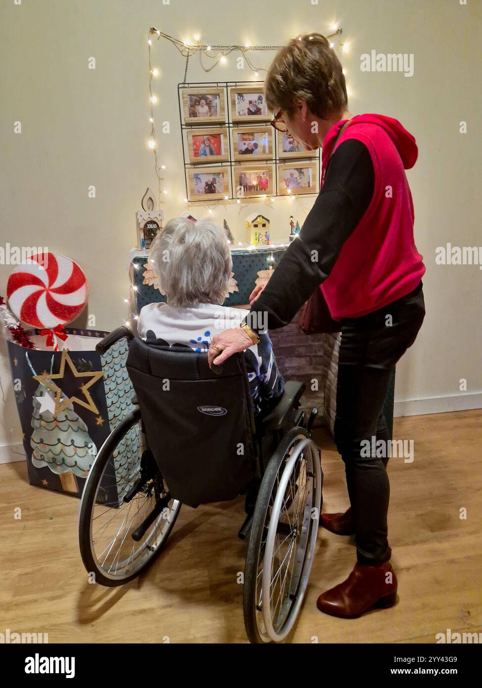 Christmas time, Living with Alsheimer disease, Lyon, France Stock Photo ...