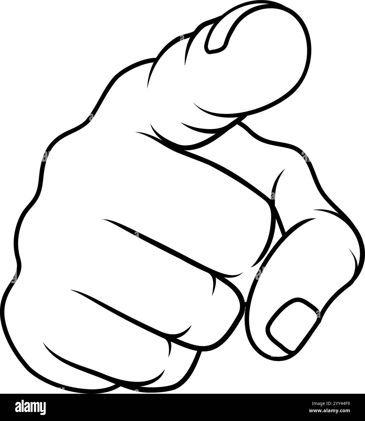 Right pointing hand outline Stock Vector Images - Alamy