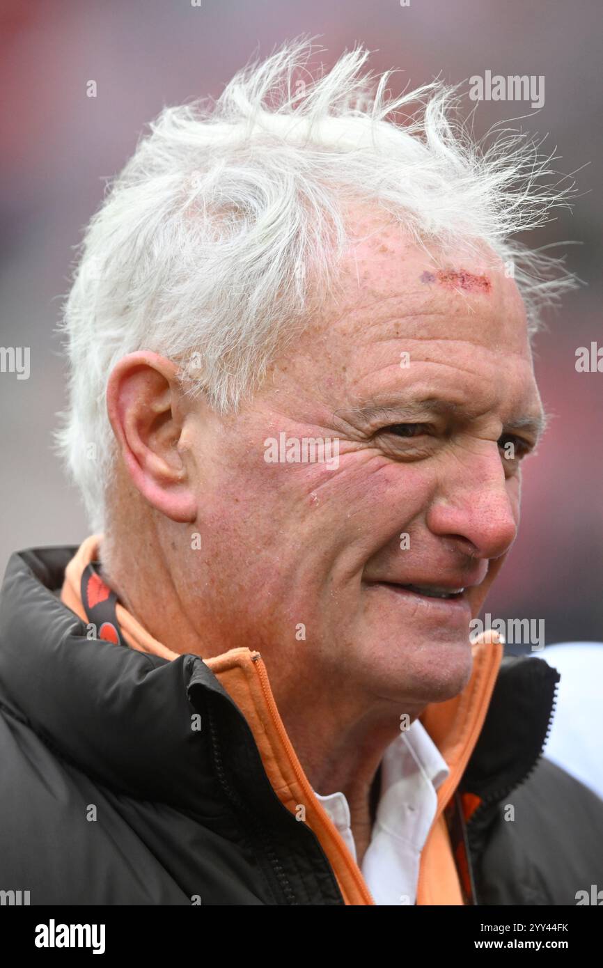 Cleveland Browns owner Jimmy Haslam stands on the field before an NFL ...