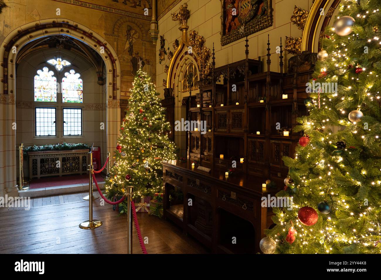 The interior of Cardiff Castle at Christmas Stock Photo - Alamy