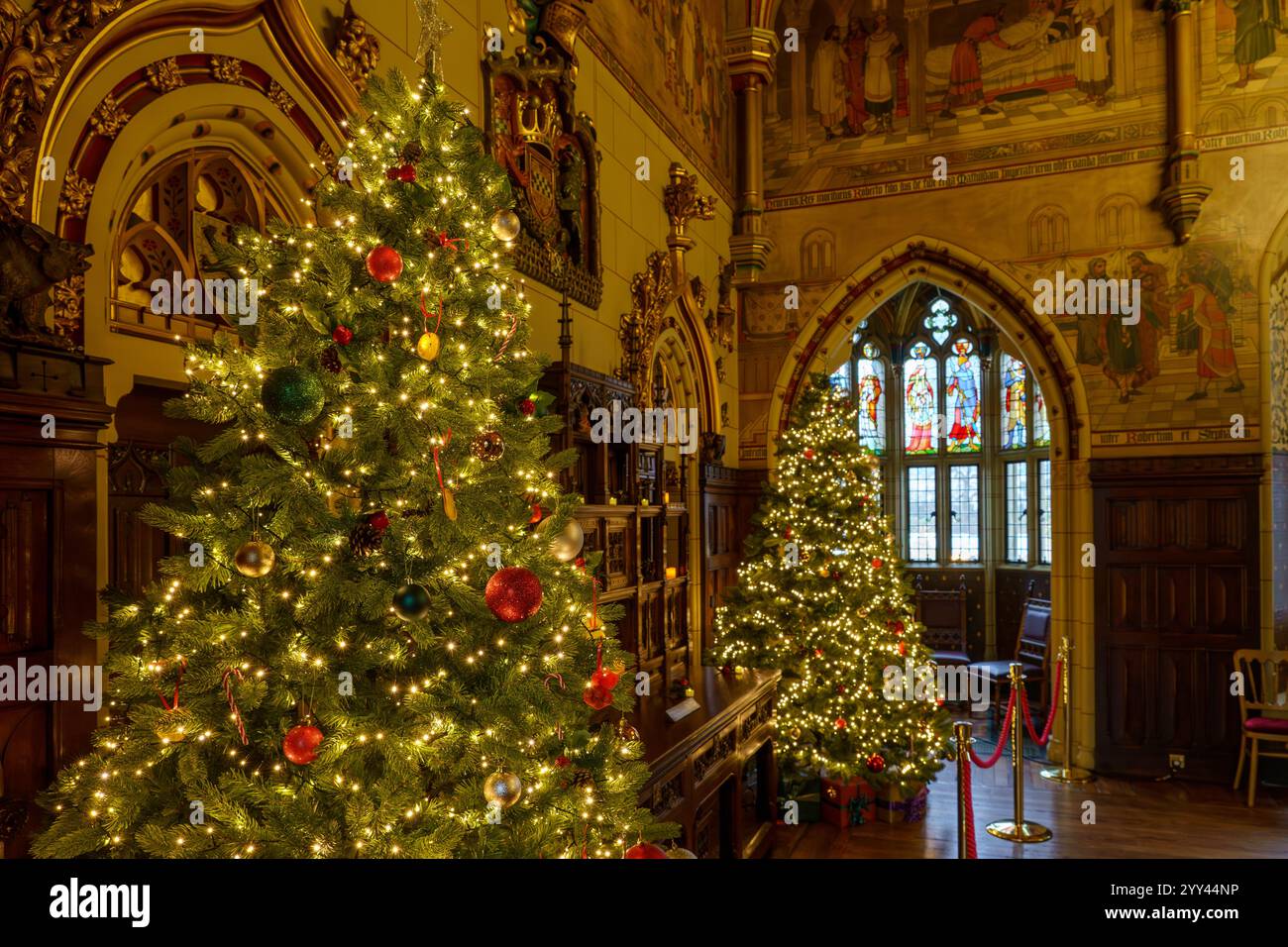 The interior of Cardiff Castle at Christmas Stock Photo - Alamy
