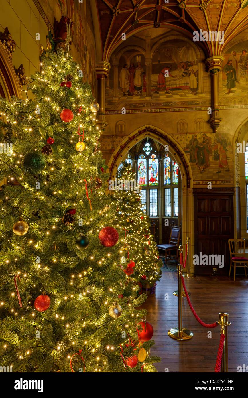 The interior of Cardiff Castle at Christmas Stock Photo - Alamy