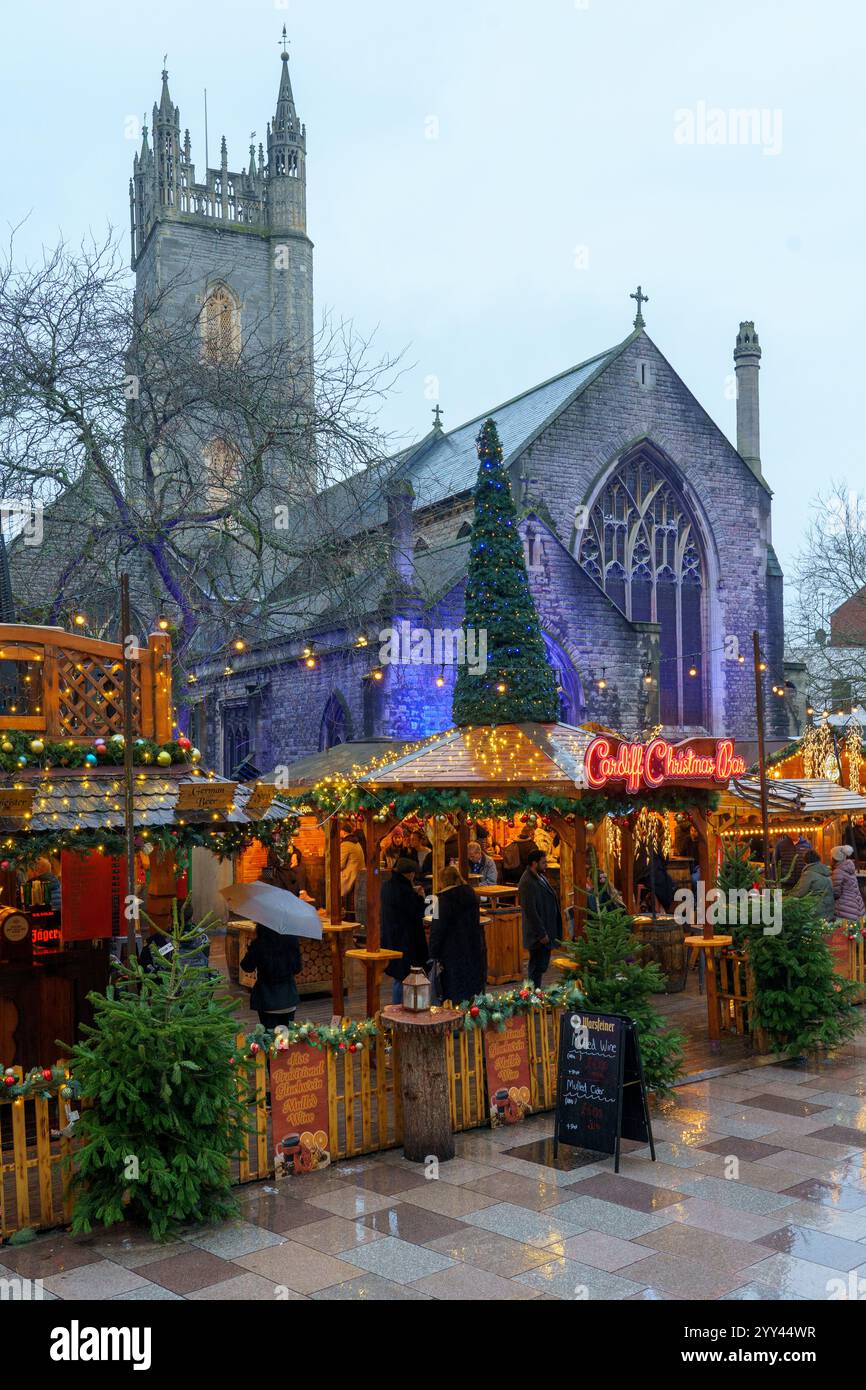 Shoppers enjoying Cardiff's Christmas market, December 2024 Stock Photo ...